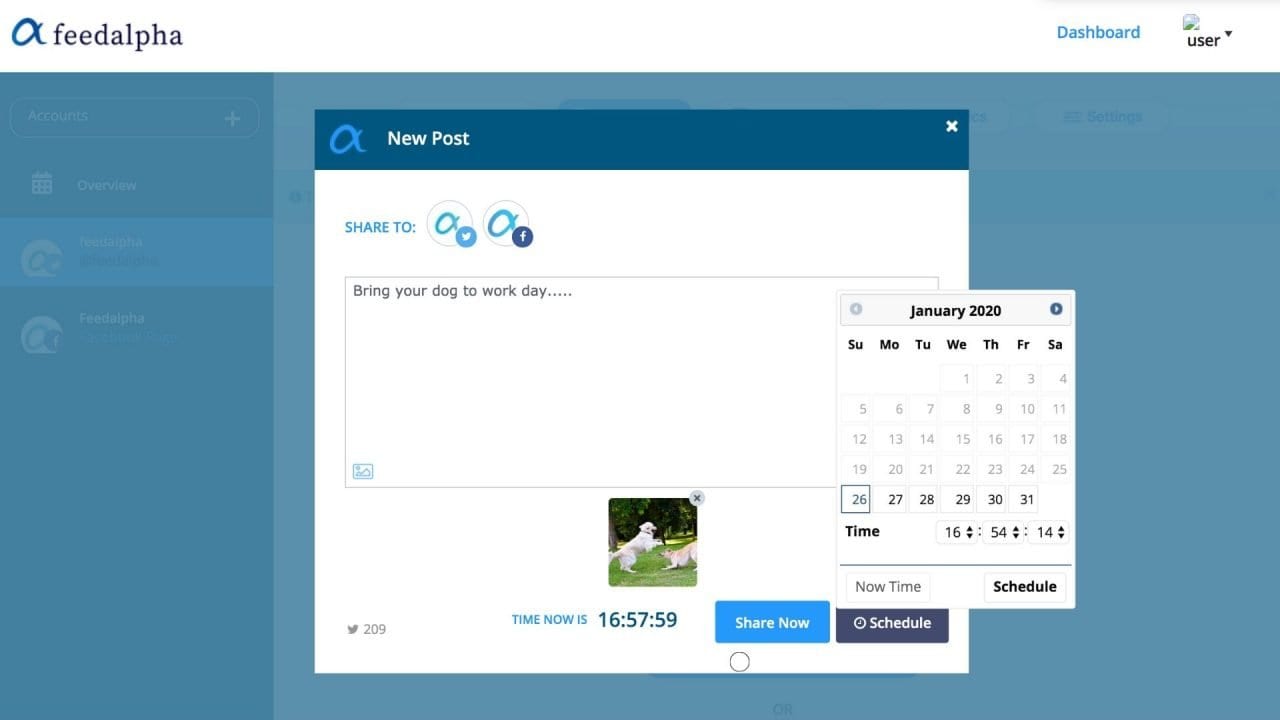 If you choose to schedule your post, you can do this right down to the ...
